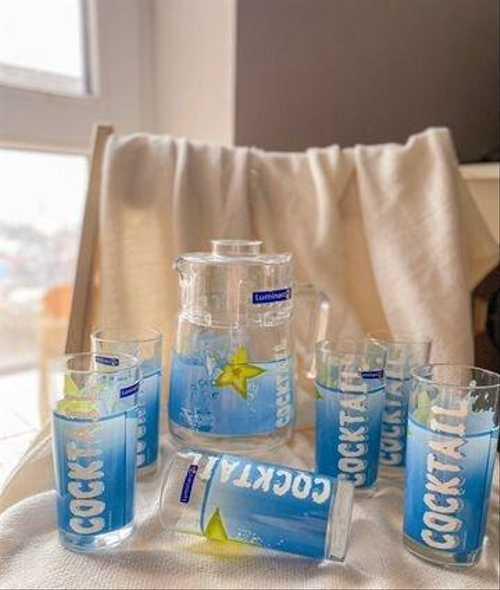 Питьевой набор luminarc кувшин 6 стаканов