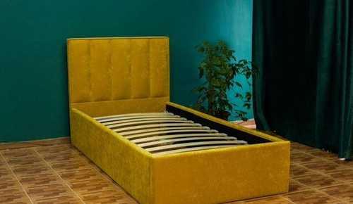 Односпальная желтая кровать от производителя
