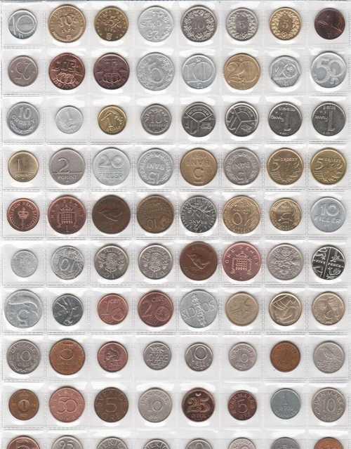 Коллекция монет более 80 стран мира 1940х-2010х гг