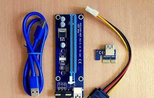 Райзер riser 6 -PIN/Molex/SATA