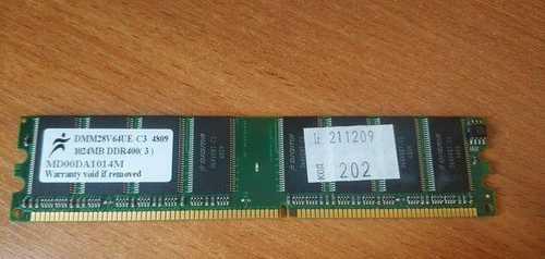 Оперативная память 1024 Мб DDR 400