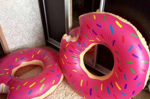 Надувной круг в виде пончика Dunkin' Donuts 120 см | Festima.Ru ...