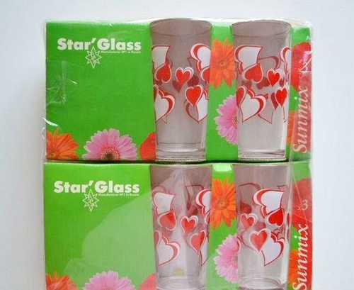 6 новых стаканов Starglass в упаковке