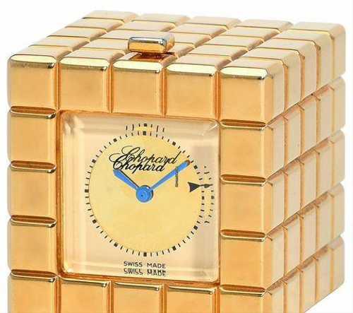 Часы Chopard Ice Cube Travel / Desk Clock Gold