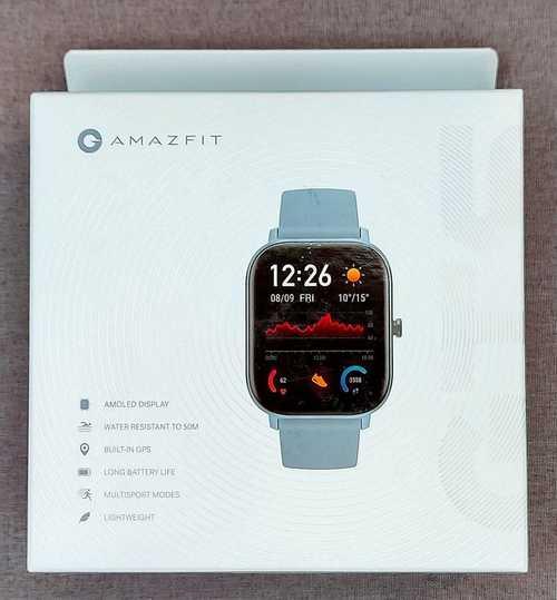 Amazfit GTS, новые, с синим ремешком