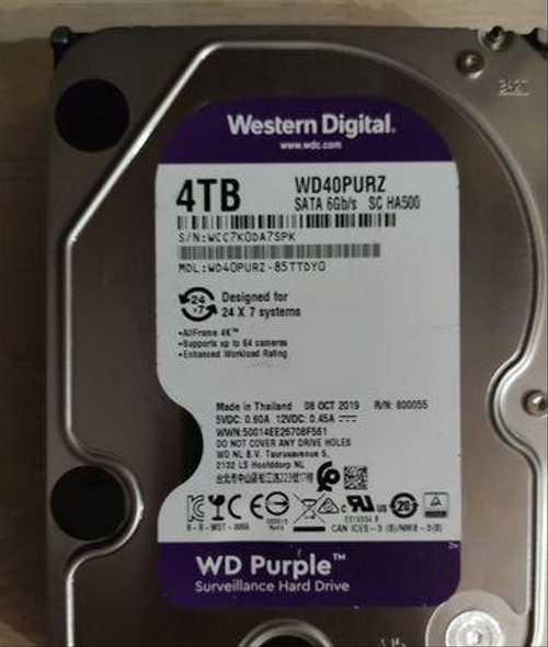 Новый WD 4Tb Purple