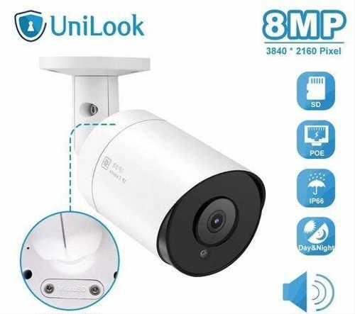 UniLook 8MP 4K Bullet POE ip-камера со слотом sd