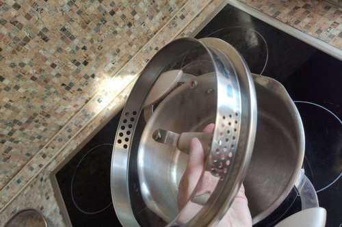 Кастрюля - дуршлаг из нержавейки