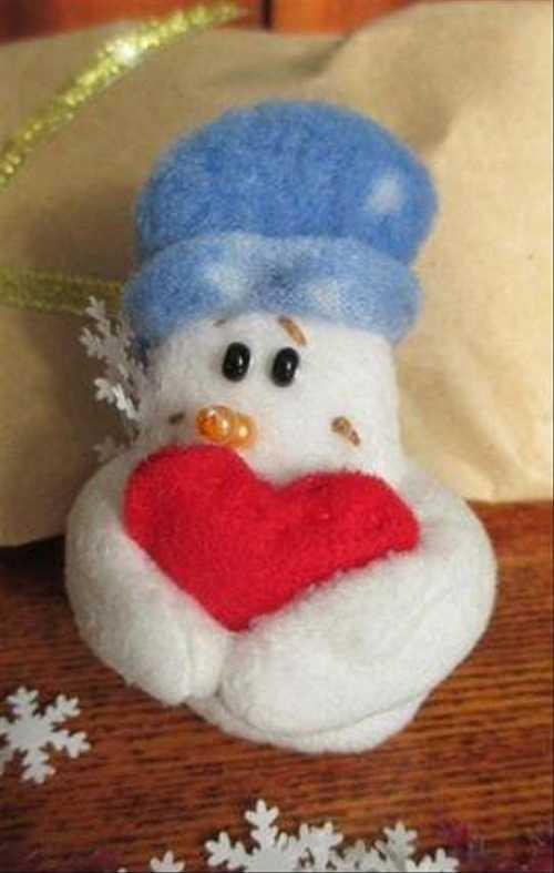 Снеговичок для новогоднего декора