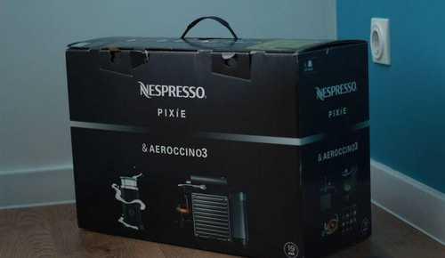 Кофемашина Nespresso Pixie & Капучинатор Aeroccino