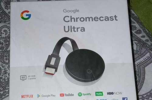Google chromecast ultra + переходник