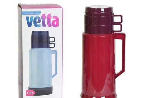 Термос Vetta туристический 1л + 2 чашки