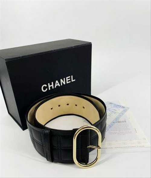 Шикрокий кожаный ремень Chanel премиум(вышка)