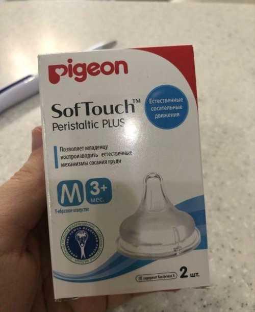Соска pigeon softouch peristaltic plus размер M
