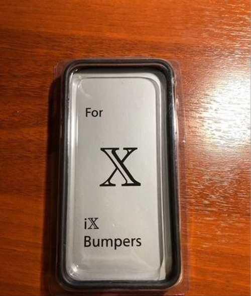 Бампер для iPhone X черный