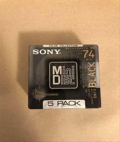 MiniDisk Sony Onyx Black 74 min (5 шт)