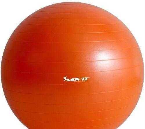 Надувной мяч для фитнеса большой, оранжевый