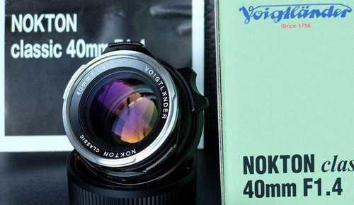 Объектив Voigtlander Nokton classic 40mm f 1.4