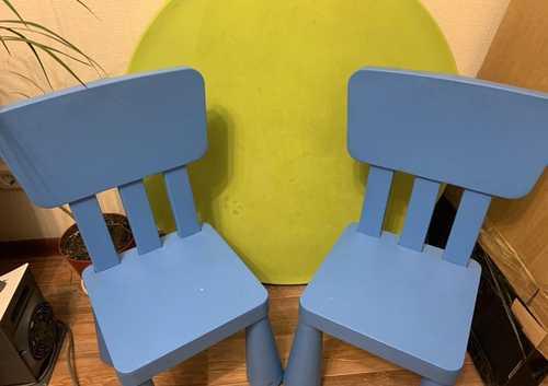 Детский стол и два стула Икеа Маммут
