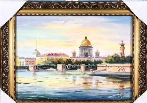 Картина вид Санкт-Петербурга.Холст-масло