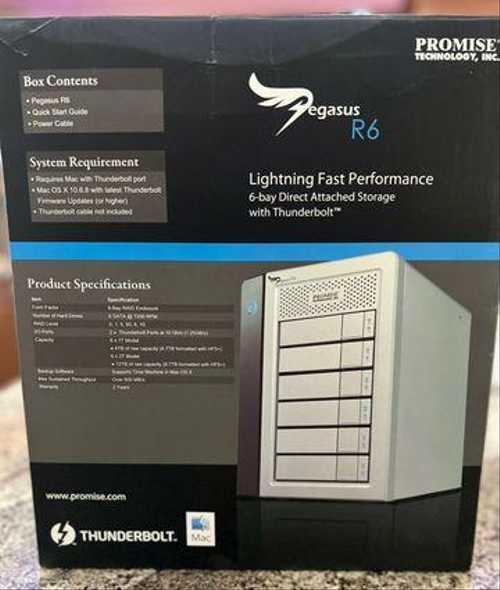 Внешний raid 24TB Promise Pegasus R6