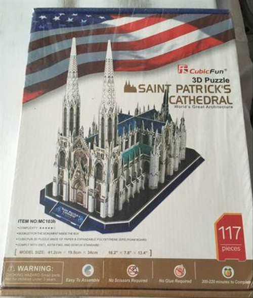 Пазлы 3D CubicFun Собор св. Патрика,117 штук