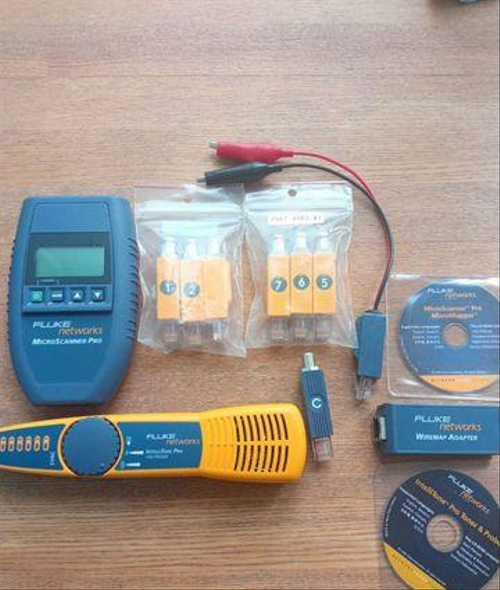 Кабельный тестер fluke microscanner pro, комплект