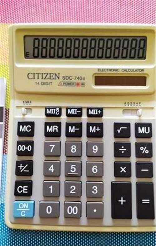 Калькулятор настольный, Citizen/Ситизен, SDC-740