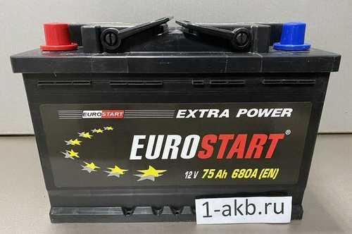Аккумулятор 75 ач 6ст eurostart Extra Power 75Ah