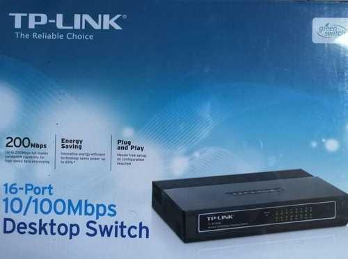 Новый Коммутатор TP-link TL-SF1016D