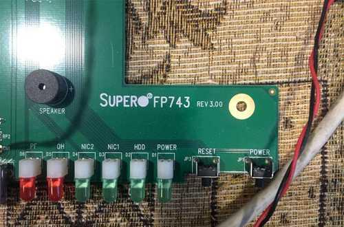 Supermicro FP743 REV 3.0 Front Panel LED W/ USB