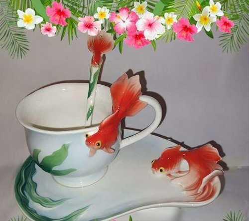 Чайный набор с рыбками в стиле Павон + бесплатная