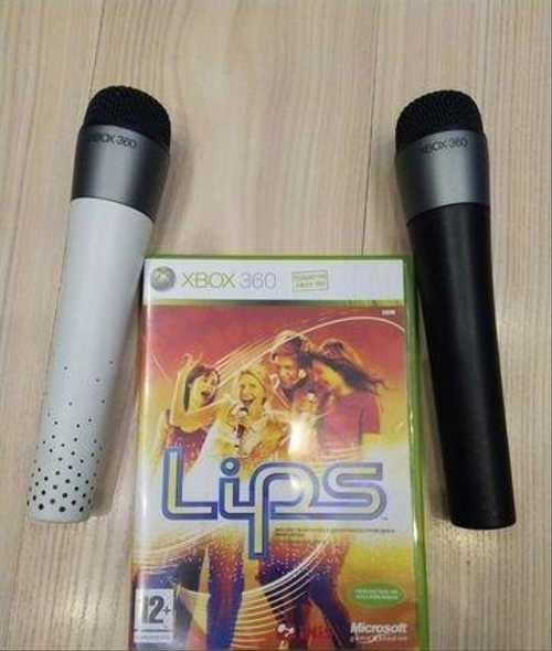 Два микрофона и игра Lips для xbox 360
