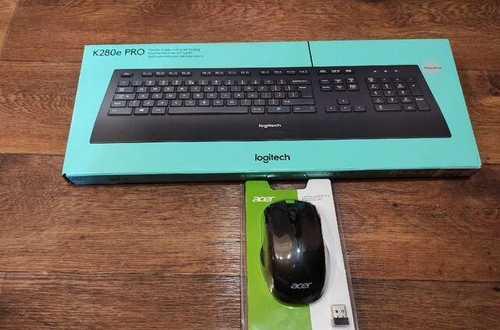 Комплект Клавиатура Logitech и мышь Acer