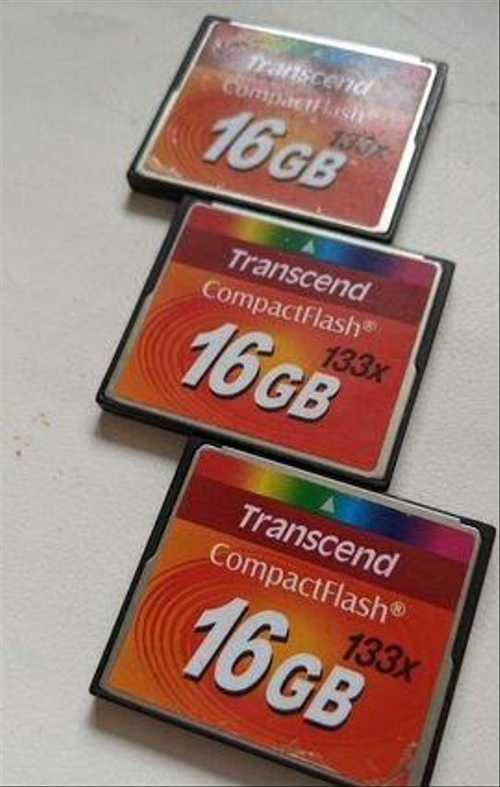 Карта памяти compact flash Transcend 16 gb