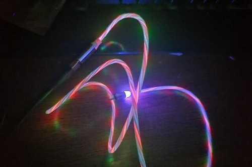 Светящийся Micro USB магнитный кабель