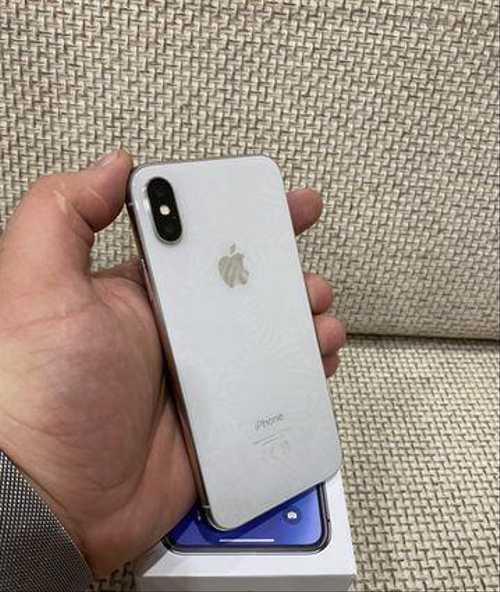 iPhone X 64gb Silver Ростест, полный комплект