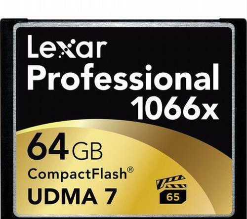 Карта памяти Lexar 64GB Compact Flash (CF) 1066x