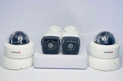 Комплект IP-видеонаблюдения на 4 камеры HiWatch Fu