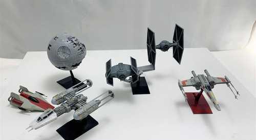 Bandai X-wing, A-wing, Y-wing, TIE fighter, death