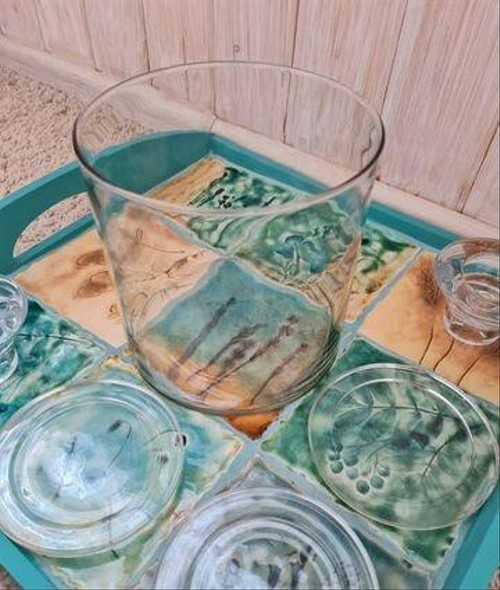 Декоративная ваза стекло