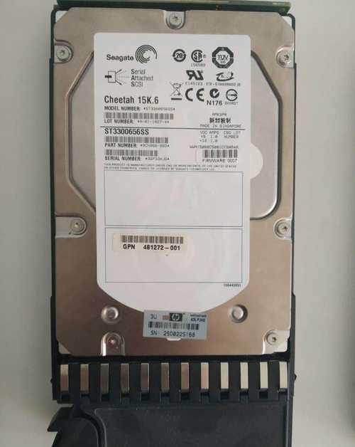 Диск HP 300Gb 15K SAS 3.5" AJ736A
