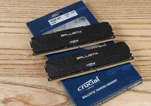 Crucial Ballistix DDR4-3600 16 гб (BL2K8G36C16U4B)