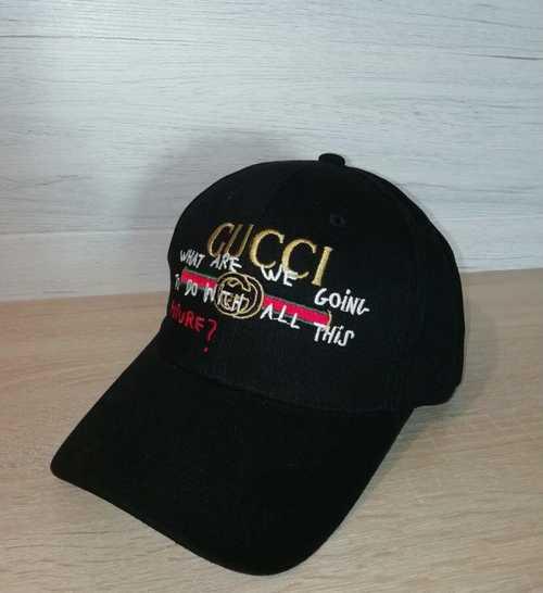 Новая бейсболка Gucci черная