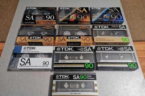 Аудиокассеты TDK SA 90 коллекция 82-92 гг