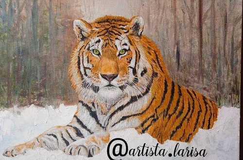 Картина Тигр на холсте