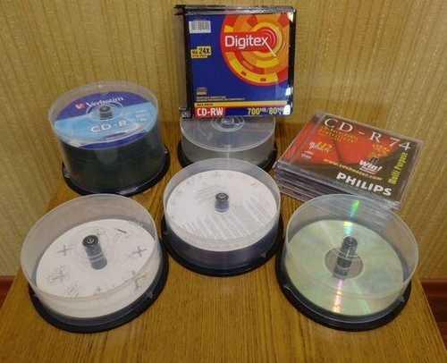 Диски DVD-R, CD-R, CD-RW, новые