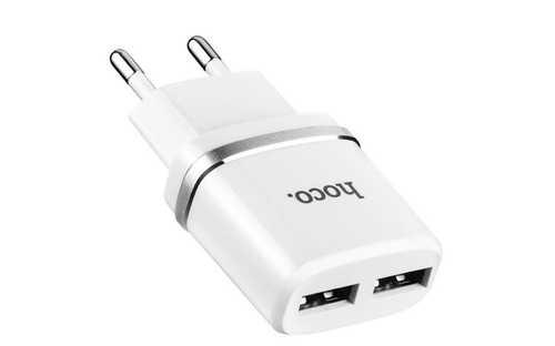 З/У Hoco C12 Smart Dual USB 2.4A White