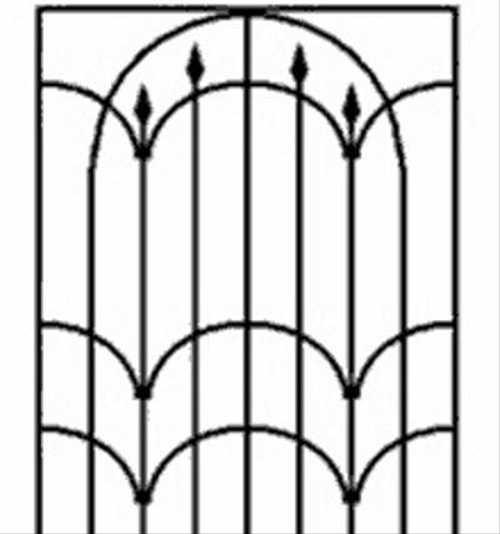 Сварная решетка на окно. Рисунок №31