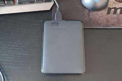 Внешний диск HDD WD Elements Portable 1тб, черный